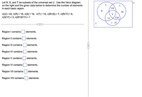 Solved Let R S And T Be Subsets Of The Universal Set U Use Chegg Com