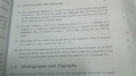 Solved For A Graphical Sequence S Let G Be The Set Of All Chegg