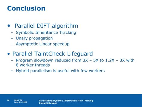 Ppt Parallelizing Dynamic Information Flow Tracking Powerpoint
