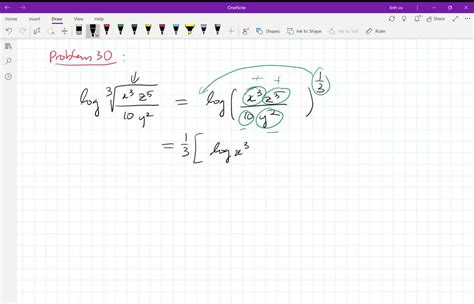 Solvedin Exercises 21 30 Write Each Logarithm As A Sum Anddifference