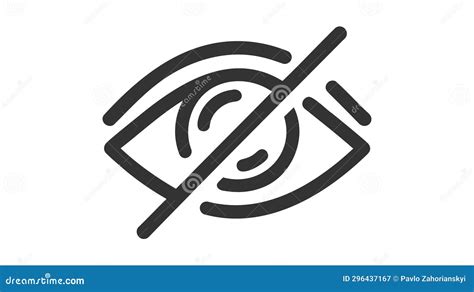 Show Password Icon Eye Symbol Vector Vision Hide From Watch Icon Stock Illustration
