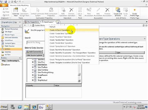 Create External Content Types Using Sharepoint Designer 2010 Epc