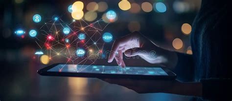 Digital Transformation Global Network Connectivity Futuristic Technology Interactive Data