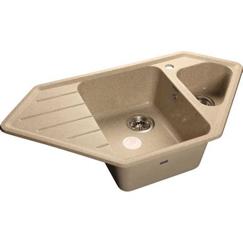 Мойка GRANFEST CORNER GF-C--950E угловая, 930х485 мм, песочный C-950 E ...