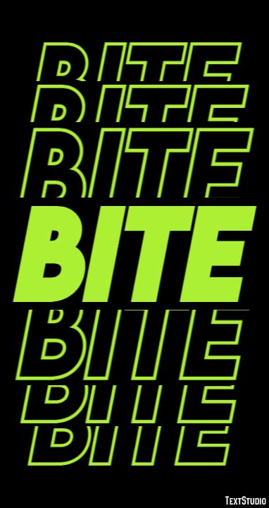Bite Text Effect And Logo Design Word