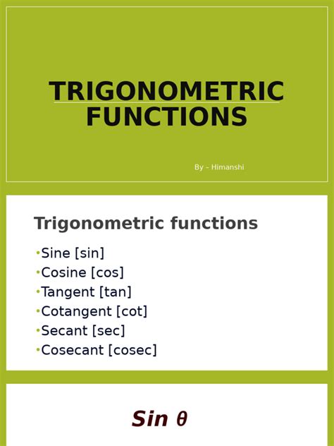 trigonometric functions pdf
