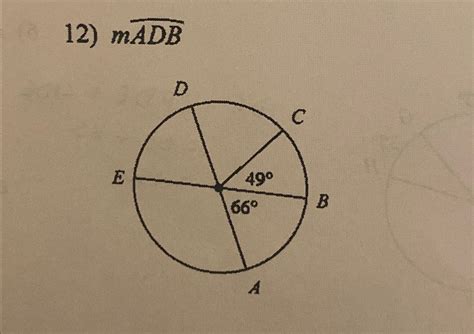 Solved Find The Measure Of The Arc Measure In Degrees Chegg Com