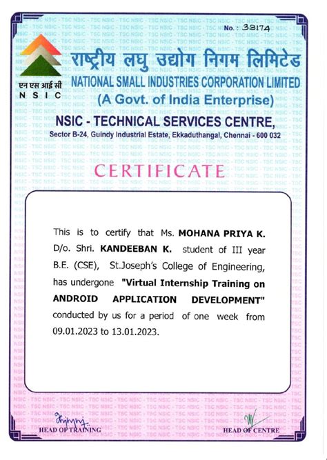 mohana priya k on linkedin internship training on android application development