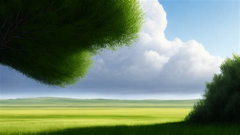 绿色草原清爽清风拂面背景图片免费下载 海报banner 高清大图 千库网 图片编号6411371