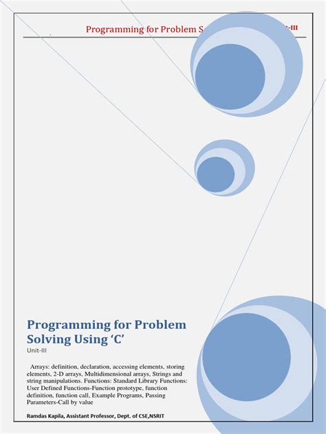 Unit 3 Pdf Parameter Computer Programming Data Type