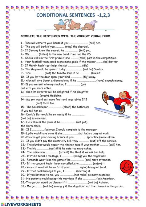Conditionals Interactive Activity For Intermediater You Can Do The
