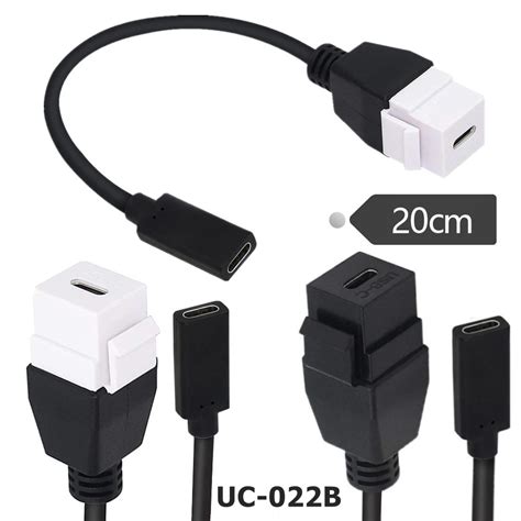USB 3 1 Type C Keystone Male Female To Female USB C Coupler Inserts Socket Cable Port Extension