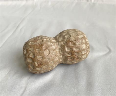 Vintage Peanut 6” Handmade Unique Sculpture Signed “c K” Paperweight