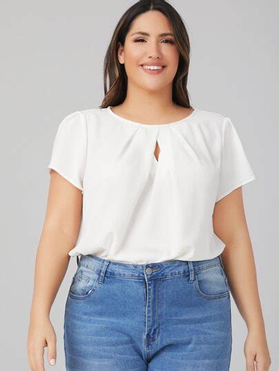Plus Size And Curve Blouses Womens Plus Size Blouses Shein Uk
