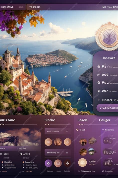 Premium Ai Image Travel Booking Platform Ui Mockup Design A Ui Mockup For A Travel Booking