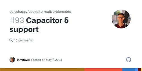 Capacitor Support Issue Epicshaggy Capacitor Native Biometric GitHub