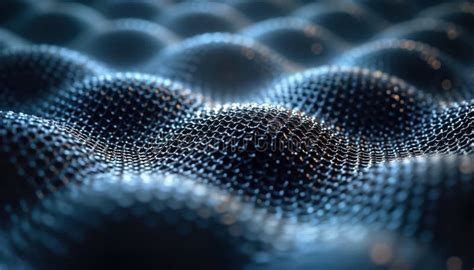 Abstract Metallic Mesh Forming Wave Patterns 3d Metal Hexagonal Structure Looks Like Graphene