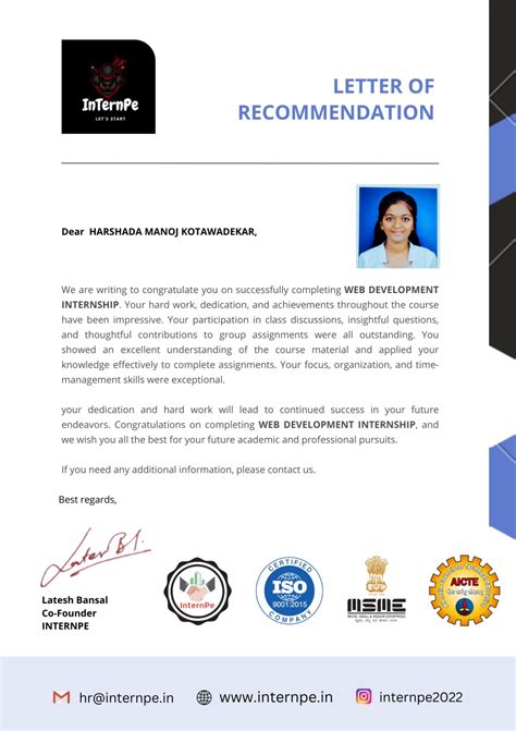 Internpe Internship Webdevelopment Learning Tech Gratitude Harshada Kotawadekar