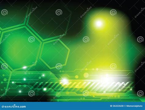 Green Technology Background Stock Vector Illustration Of Interactive