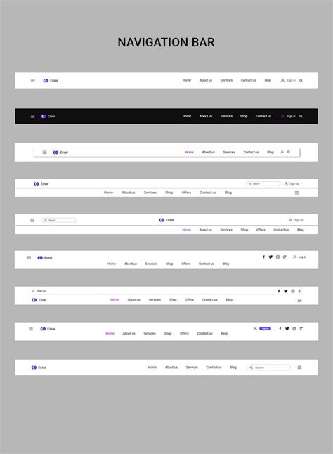 Navigation Bar Design Web Design Inspiration