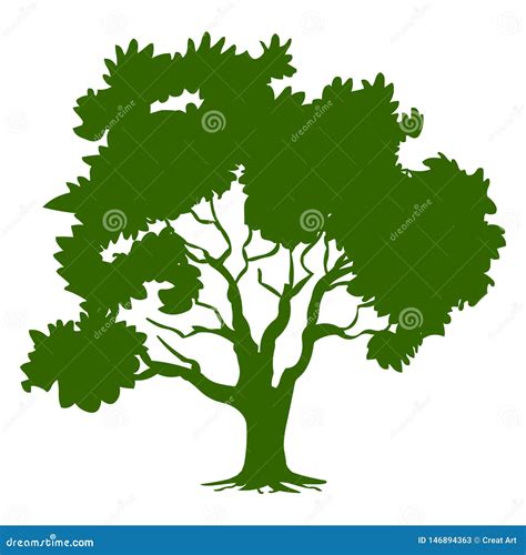 Big Tree Vector Illustration Green Tree Stock Vector Illustration Of Concept Nature 146894363