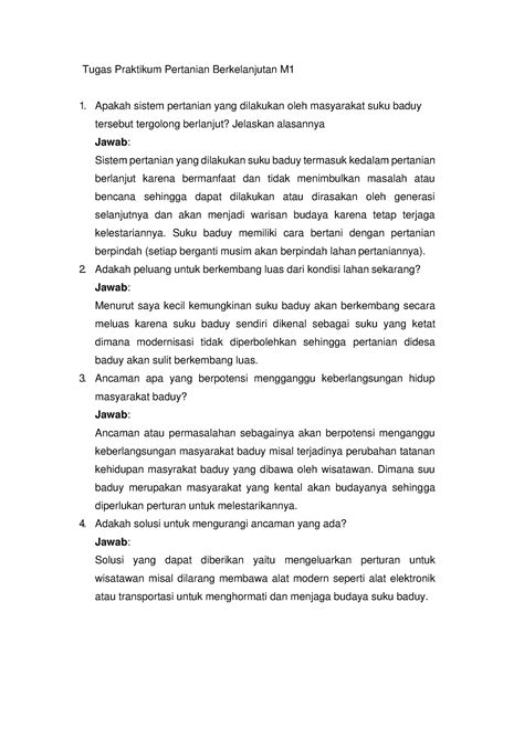 Tugas Pertanian Berlanjut Aspek Tanah Tugas Praktikum Pertanian Berkelanjutan M Apakah Sistem