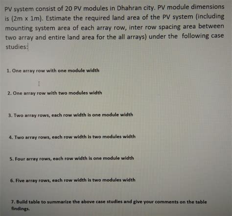 Solved PV System Consist Of PV Modules In Dhahran City Chegg