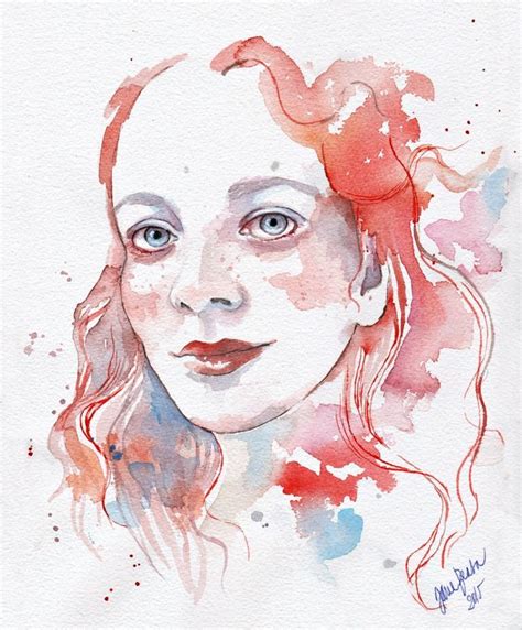 Watercolor Self Portrait Artists Arie Kruse