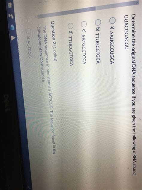 Solved Determine The Original DNA Sequence If You Are Given Chegg Com