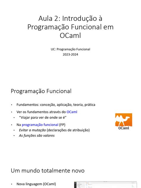 Aula2 Introdução À Programação Funcional Em Ocaml Download Grátis