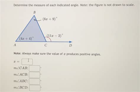 Solved Determine The Measure Of Each Indicated Angle Note The Figure