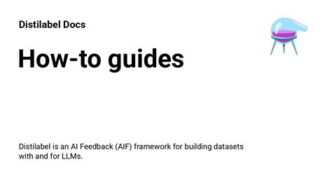 How To Guides Distilabel Docs