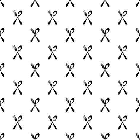 Spoon And Fork Pattern Background Silver Decor Illustration