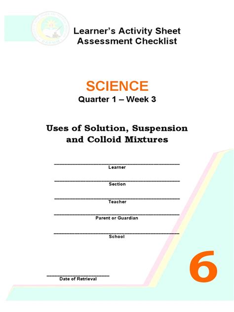 Uses Of Solution Suspension And Colloid Mixtures Q1 W 3 Pdf Mixture Colloid Uses Of Solution Suspension And Colloid Mixtures Q1 W 3 Pdf Mixture Colloid