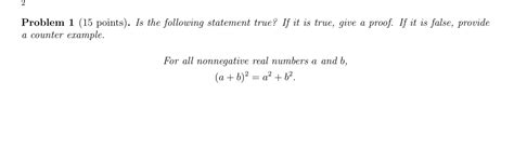 Solved 2 Problem 1 15 Points Is The Following Statement