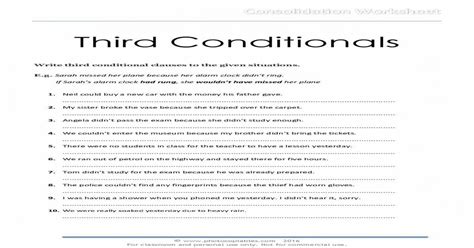 third conditionals worksheet