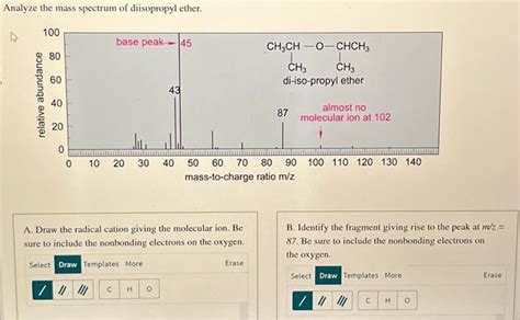 Analyze The Mass Spectrum Of Diisopropyl Ether A