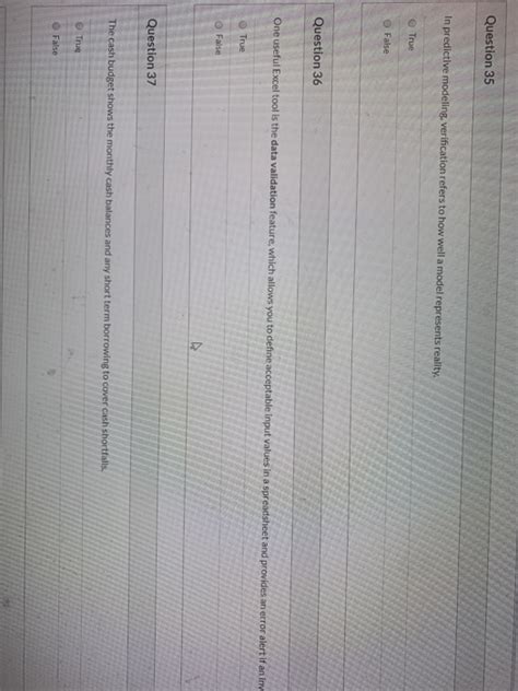 Solved Question In Predictive Modeling Verification Chegg Com