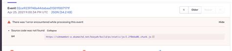Sourcemap Is Missing For Certain Error But Its Working For Others