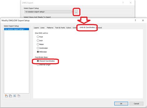 dwg exported from 3d view to do not get the same placing like ifc model