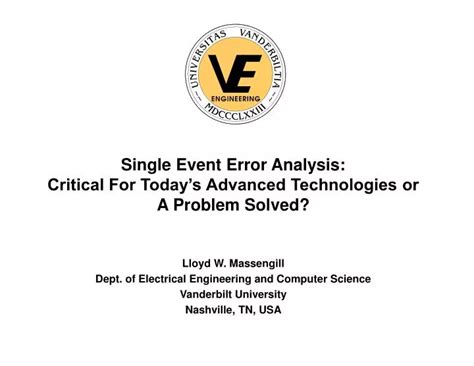 ppt single event error analysis critical for today s advanced