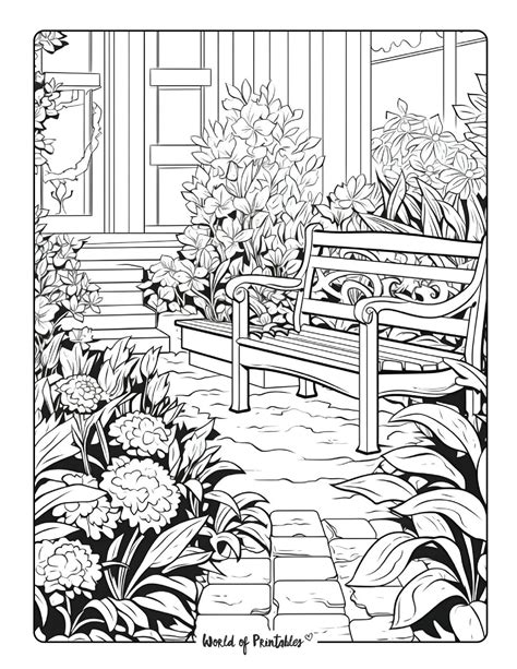 Garden Coloring Pages For Adults