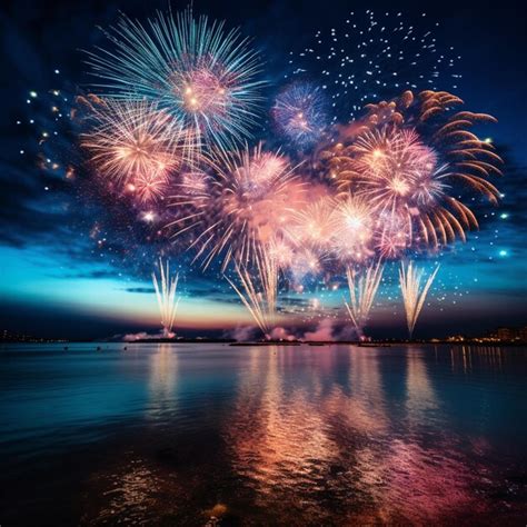 Premium Ai Image Celebration Firework Background