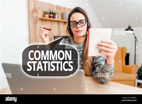 Hand Writing Sign Common Statistics Word For Used To Calculate Values Related To Statistical