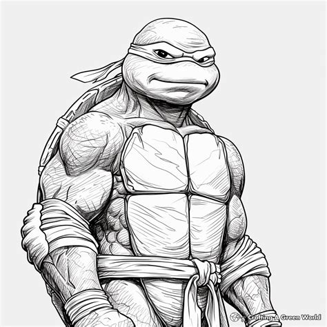 Cartoon Ninja Turtles Coloring Pages