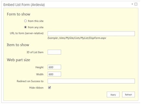 Embed List Form App Part Lightning Forms