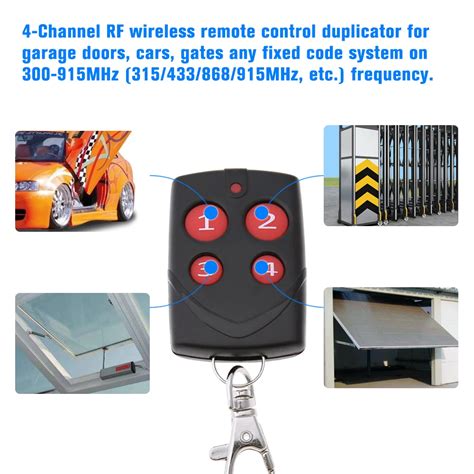 Многочастотный радиочастотный 300 915 МГц Универсальный автоматический Клонирование пульт