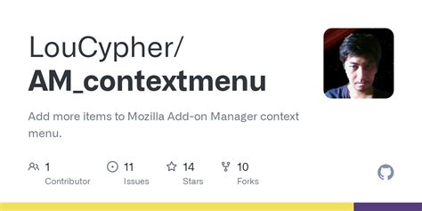 Github Loucypheramcontextmenu Add More Items To Mozilla Add On