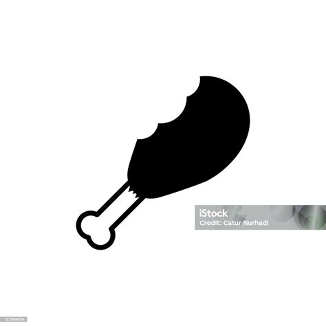 프라이드 치킨 아이콘 벡터 일러스트 템플릿 디자인 유행 가금류에 대한 스톡 벡터 아트 및 기타 이미지 가금류 가득 찬 고기 Istock