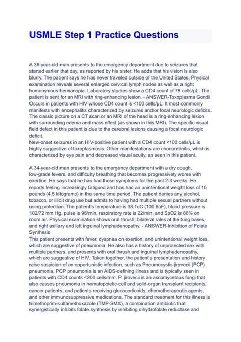 Usmle Step 1 Practice Questions 2023 100 Verified Usmle Step 1